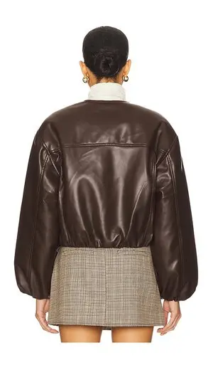 Blanknyc Cropped Leather Bomber