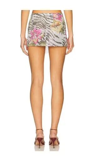 JADED LONDON Printed Chainmail Mini Skirt