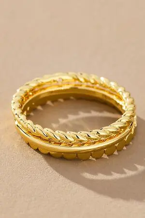 ANA LUISA Adrianna Stacking Rings Set Of 3 - Gold