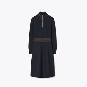 Tory Burch A-line Turtleneck Zip Dress