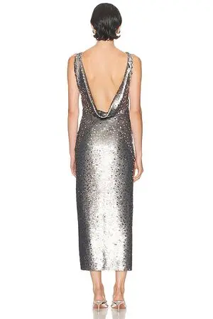 SEV Draped Back Midi Dress