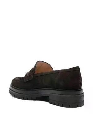 GIANVITO ROSSI Suede Penny Loafers
