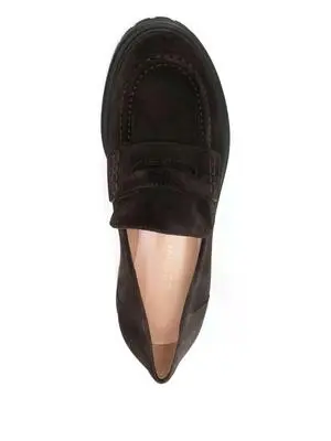 GIANVITO ROSSI Suede Penny Loafers