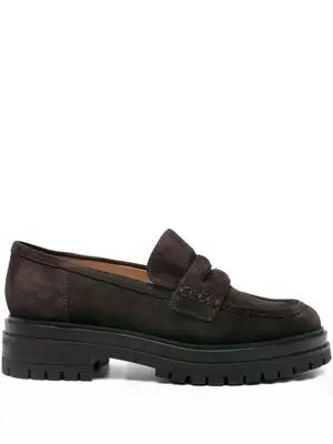 GIANVITO ROSSI Suede Penny Loafers