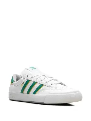 Adidas Nora Three-stripe Leather Sneakers