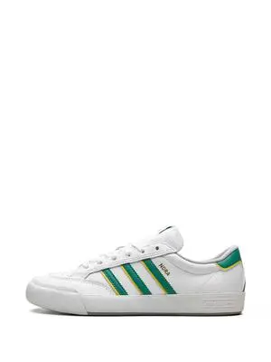 Adidas Nora Three-stripe Leather Sneakers