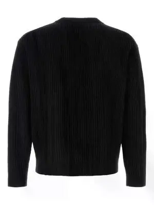 Maison Kitsuné Fox-patch Ribbed Wool Sweater
