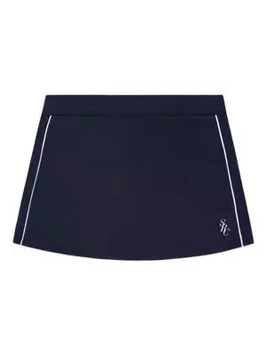 SPORTY & RICH Side-stripe Short Skirt - Blue