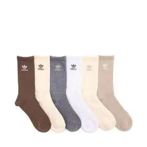 Adidas Trefoil Crew Socks 6 Pack Beige/wonder White/magic Earth