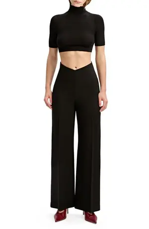 Bardot Polina V Waist Wide Leg Pants