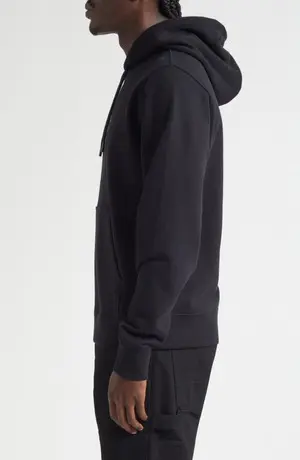 Burberry Simon Ekd Appliqué Cotton Hoodie - Black