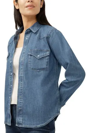 SILVER JEANS CO. Western Denim Shirt