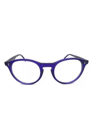 KADOR Round-frame Clear-lens Glasses - Blue