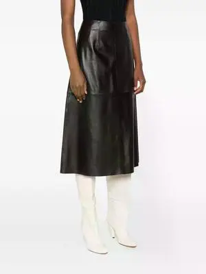 ARMA Leather A-line Skirt