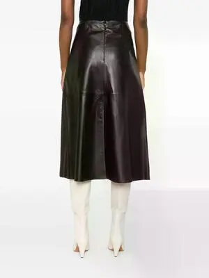 ARMA Leather A-line Skirt