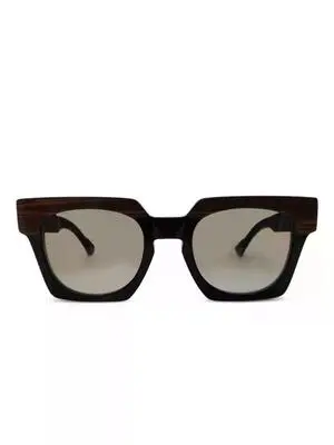 KADOR Square-frame Gradient Sunglasses - Brown