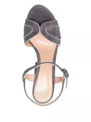 GIANVITO ROSSI Suede Block Heel Sandals