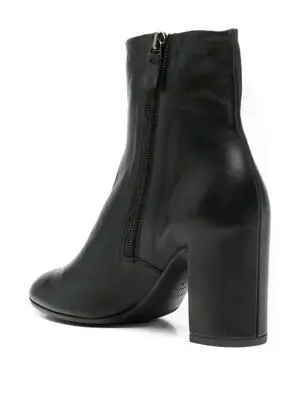 DEL CARLO 80mm Block-heel Leather Boots