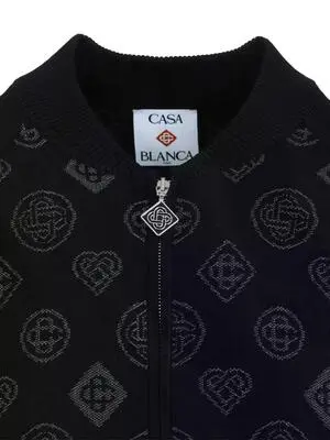 Casablanca Logo Pattern Zip-up Jacket