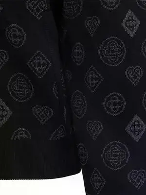 Casablanca Logo Pattern Zip-up Jacket