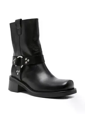 P.a.r.o.s.h Buckle-strap Leather Boots - Black