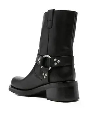 P.a.r.o.s.h Buckle-strap Leather Boots - Black