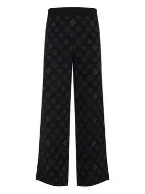 Casablanca Logo-pattern Knitted Trousers - Black