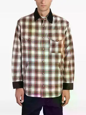 Junya Watanabe Checked Corduroy-paneled Overshirt