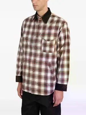 Junya Watanabe Checked Corduroy-paneled Overshirt