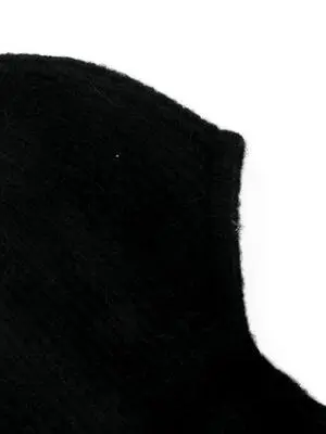 Jacquemus Ribbed-knit Balaclava Hat - Black