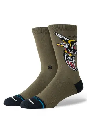 Stance Eagle Cotton Blend Crew Socks