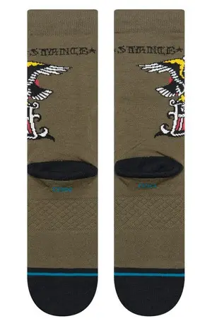 Stance Eagle Cotton Blend Crew Socks