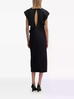 Remain Birger Christensen Gathered-shoulder Midi Dress