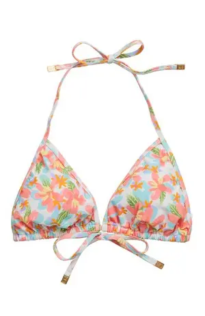 SNAPPER ROCK Sustainable Triangle Bikini Top - Hawaiian Luau