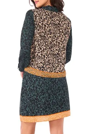 Vince Camuto Mixed Print Long Sleeve Button-up Shirt