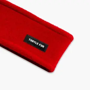 Turtle Fur Double-layer Fleece Headband - Red