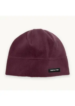 Turtle Fur Fleece Beanie - Cherry Lacquer