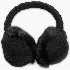 Turtle Fur Cable Knit Earmuffs Black
