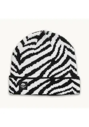 Turtle Fur Zebralicious Beanie - Black