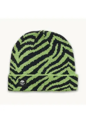 Turtle Fur Zebralicious Beanie - Lime