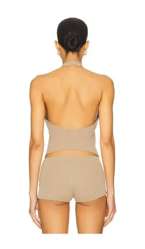 JADED LONDON Button Knit Halter Top