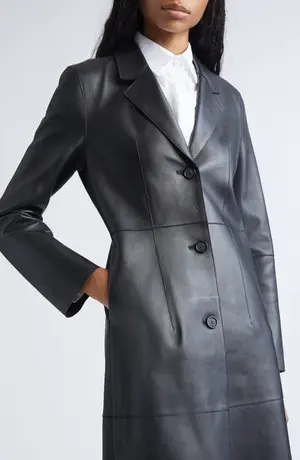TOTEME Slim Leather Coat