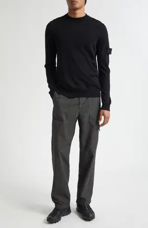 Stone Island Ghost Virgin Wool Sweater - Black