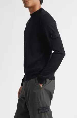 Stone Island Ghost Virgin Wool Sweater - Black