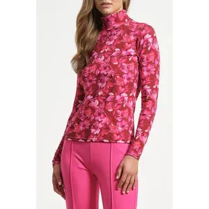 ISAAC MIZRAHI NEW YORK Layering Turtleneck Top - Ruby Flora