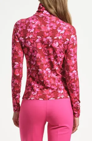 ISAAC MIZRAHI NEW YORK Layering Turtleneck Top - Ruby Flora