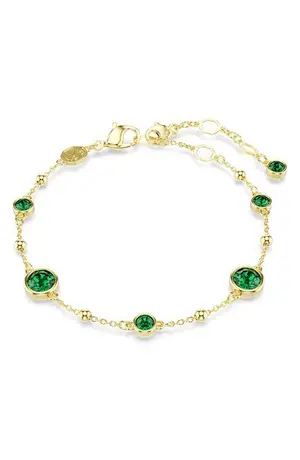 SWAROVSKI Imber Crystal Station Bracelet - Gold/green