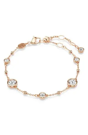 SWAROVSKI Imber Crystal Station Bracelet - Rose Gold/white