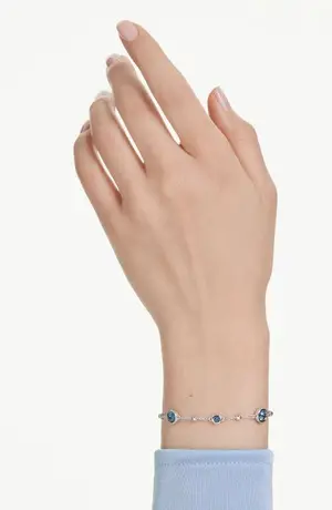 SWAROVSKI Imber Crystal Station Bracelet - Silver/blue