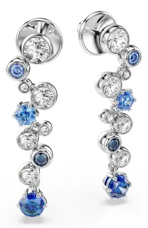 SWAROVSKI Constella Crystal & Zirconia Drop Earrings - Silver/blue